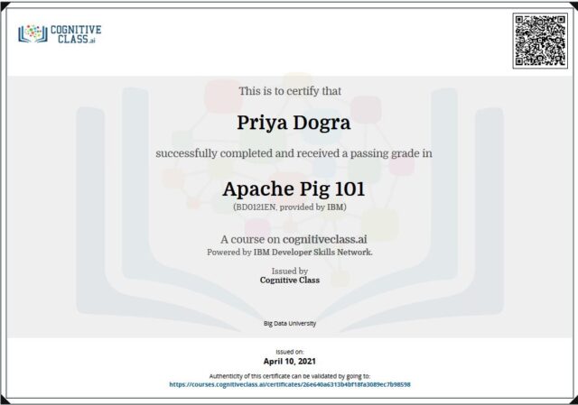 Apache Pig 101 Cognitive Class Exam Answers Apache Pig 101 Cognitive Class Exam Answers