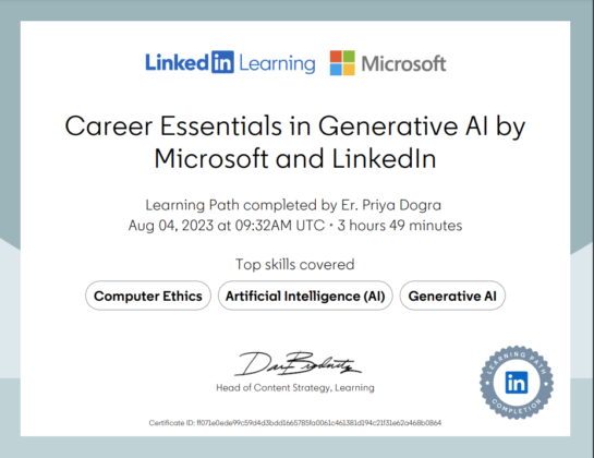 Career Essentials in Generative AI byMicrosoft and LinkedIn Exam Answers Career Essentials in Generative AI byMicrosoft and LinkedIn Exam Answers