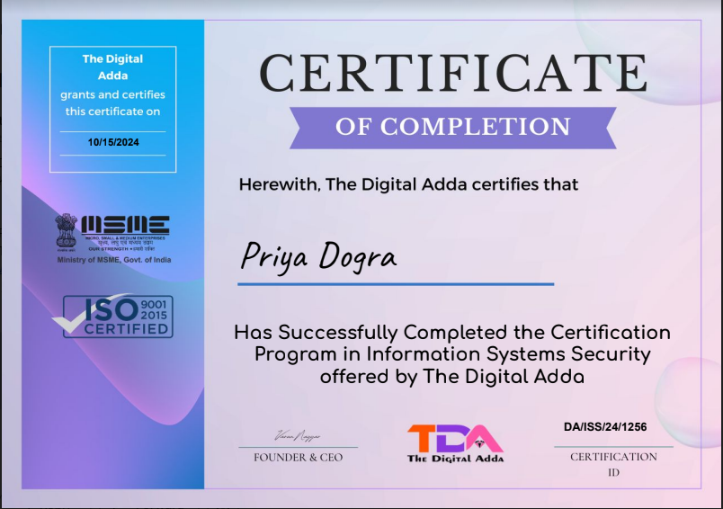 Information Systems Security Certification